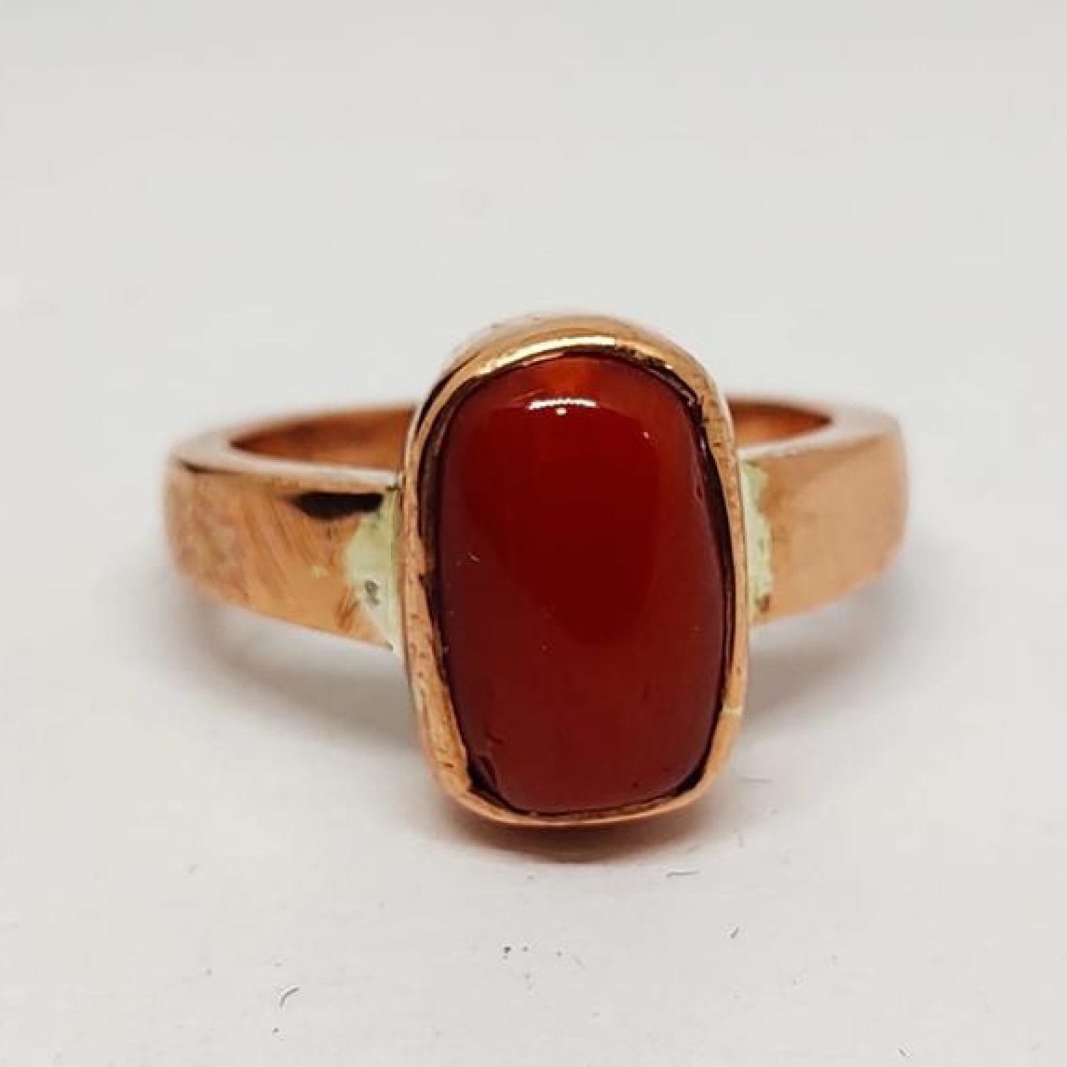 Natural and Certified Coral Ring (Moonga Ring)