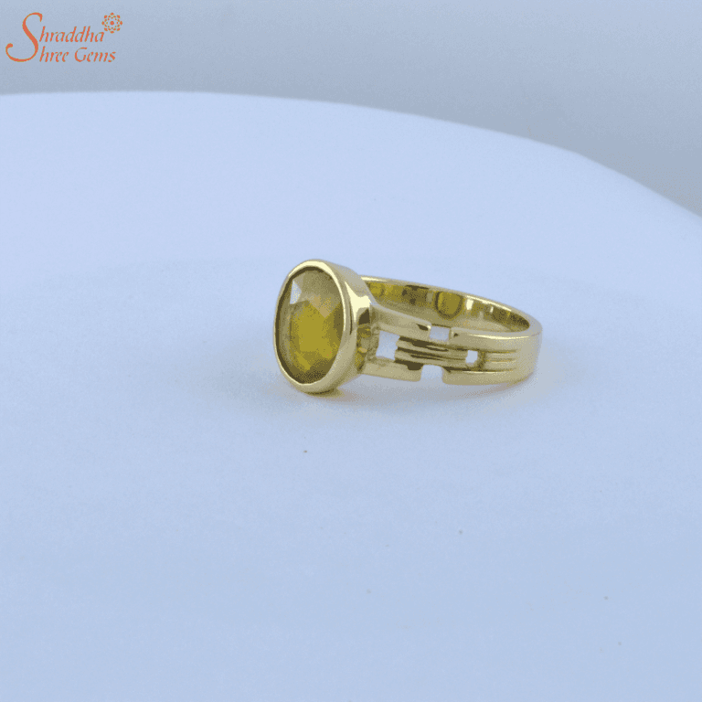 Yellow Sapphire Ring (Pukhraj Ring) Archives - Shraddha Shree Gems