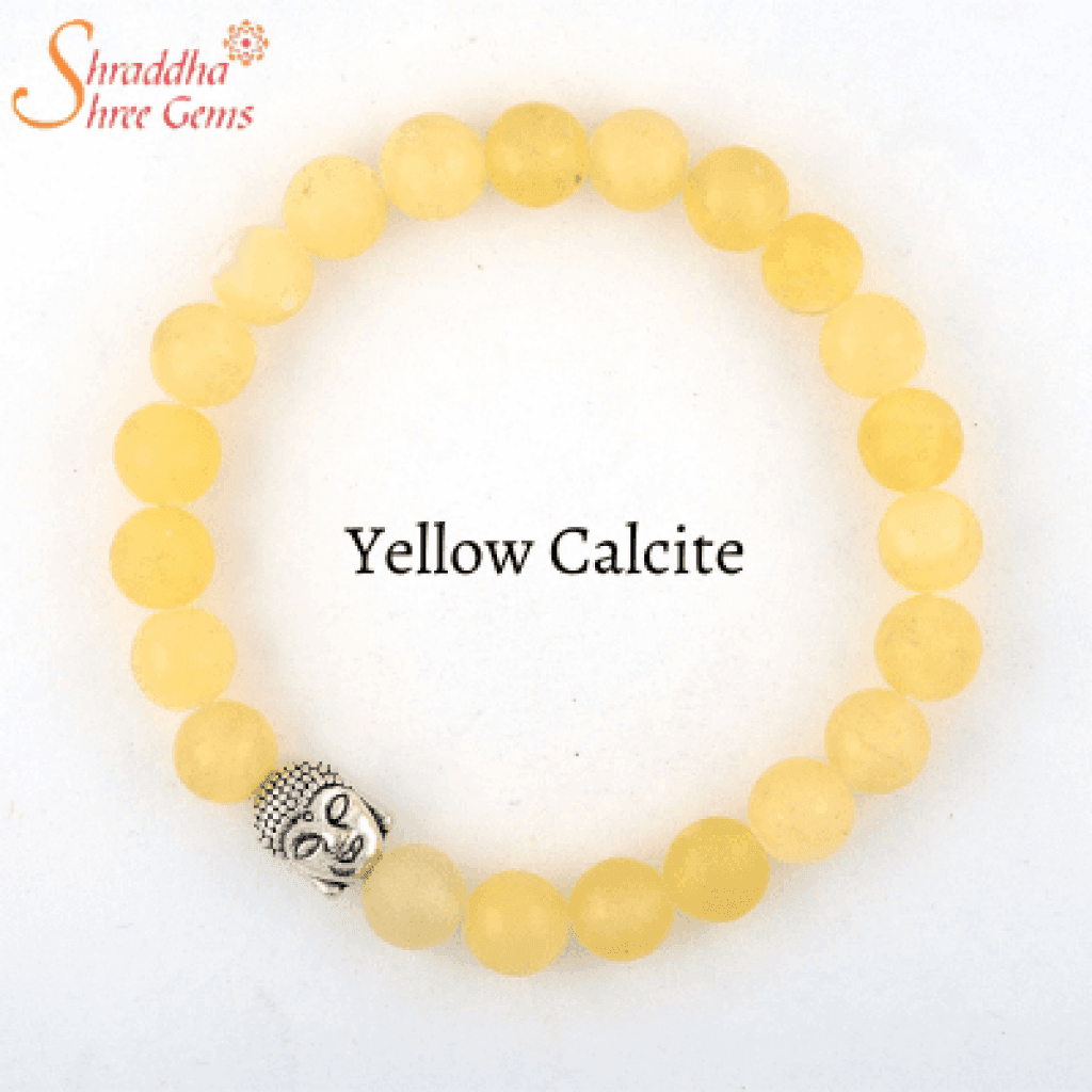 Natural Yellow Calcite Gemstone Bracelet | Beaded Bracelet