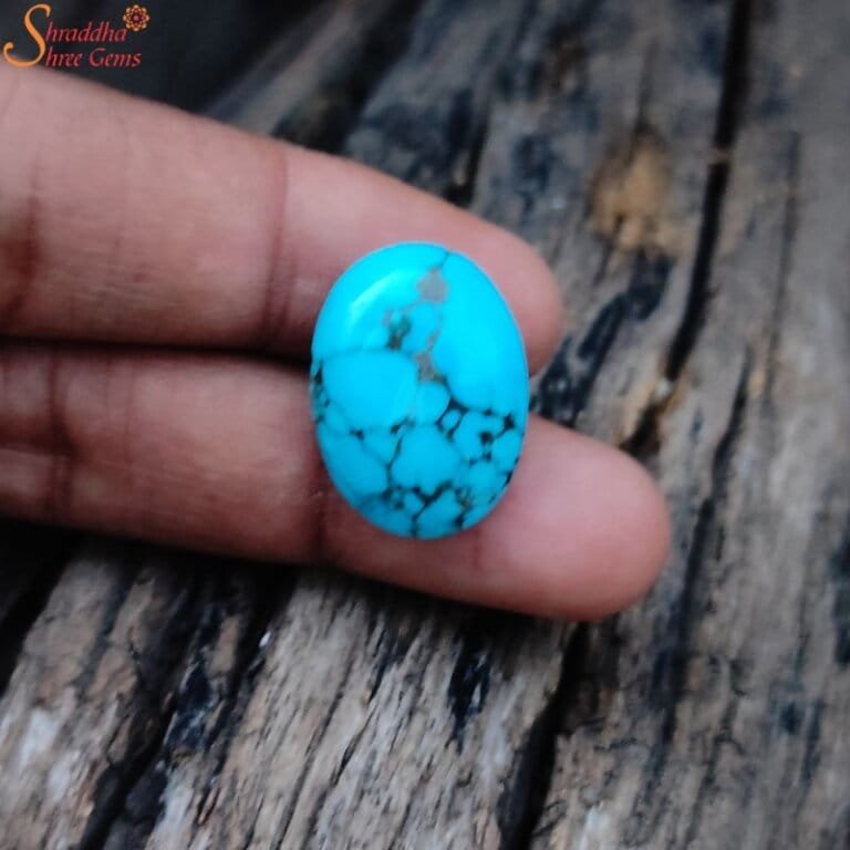 Untreated Iran Turquoise Gemstone, Firoza Stone - Shraddha Shree Gems